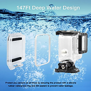 Suptig Case Housing Waterproof Case for Gopro Hero 7 Black Gopro Hero 5 Gopro Hero 6 Gopro Hero 2018 Action Camera Waterproof 147ft(45Meters)