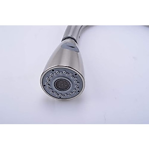 Klabb Stainless Steel Faucet S20 Single Handle High Brushed Nickel Pull Out Kitchen Faucet,Single Level Stainless Steel Kitchen Sink Faucets with Pull Down Sprayer