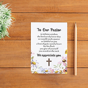 Pastor Appreciation Cards - Thank You Card Gifts for Pastor Appreciation Gifts for Men Women Baptism Christmas Birthday Gifts for Pastors Religious Christian Gifts for Him Her To Our Pastor Gift Ideas