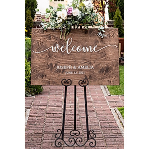 Personalized Wedding Welcome Sign - Wood Wedding Sign - Rustic Wedding Decor #PWS01
