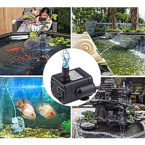 Aquarium Water Pumps,driew Mini Submersible Water Pump, DC 5.5-12V 5V 9V 12V Brushless Waterproof Pumps for Pond Aquarium with 4.5 Feet Cord, 200L/H