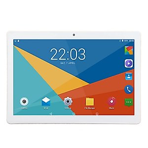 Yoidesu 10in Dual SIM Dual Standby 2GB 32GB RAM Dual Camera IPS 1080P HD Large Screen Portable Call Tablet (US Plug)