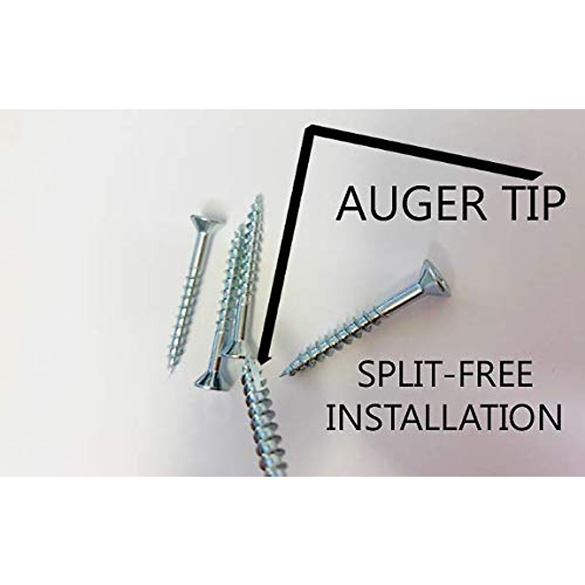 (1,000 Screws) #8 1-1/2" Screws 8x1-1/2 inch 38mm Woodworking Screws #2 Philips Phillips Flat Head Wood Screws Auger Point Deep Thread Countersinking Nibs Zinc Plated PBS T17 Cabinets + Interior