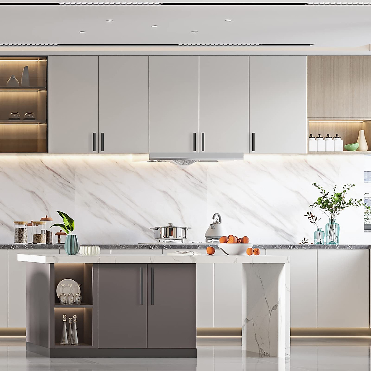 Asidrama 10 Pack 5 Inch(128mm) Matte Black Kitchen Cabinet Handles, Cabinet Pulls Kitchen Cabinet Hardware Cupboard Handles Drawer Pulls