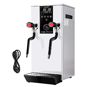 Steam Milk Frother Machine | 12L Steam Boiling Water Frothing Machine - Milk Foamer, 110 V Steam Milk Frothing Machine for Espresso Coffee Tea Dessert Shop Hotel