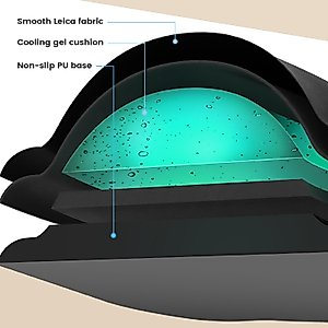 Soqool 𝑴𝒐𝒖𝒔𝒆 𝑷𝒂𝒅, Ergonomic Mouse Pad Gel Computer Mouse Pad with Wrist Rest for Laptop, Anti-Slip Rubber Base, Spill-Resistant Surface, Durable Materials, Portable for Office & Home, Black