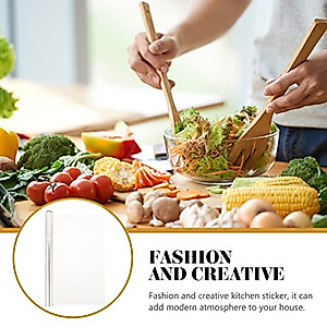 YARNOW 3 Rolls Oilproof Wallpaper Room Self- Cabinet Adhesive Tile Liner Ornament Stickers Kitchen Backsplash Oil Cupboard Practical Indoor Cm*m Household Proof Countertop