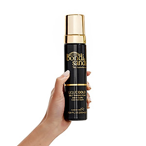 Bondi Sands Liquid Gold Self Tanning Foam + Application Mitt | Includes Lightweight Sunless Foam + Reusable Mitt for a Flawless Finish ($32 Value)