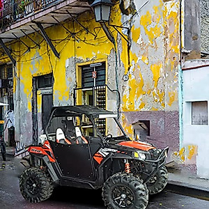 Acmex Black Metal Doors for 2008-2014 Polaris RZR 800/ S 800/ XP 900/570, 2 Pair Accessories