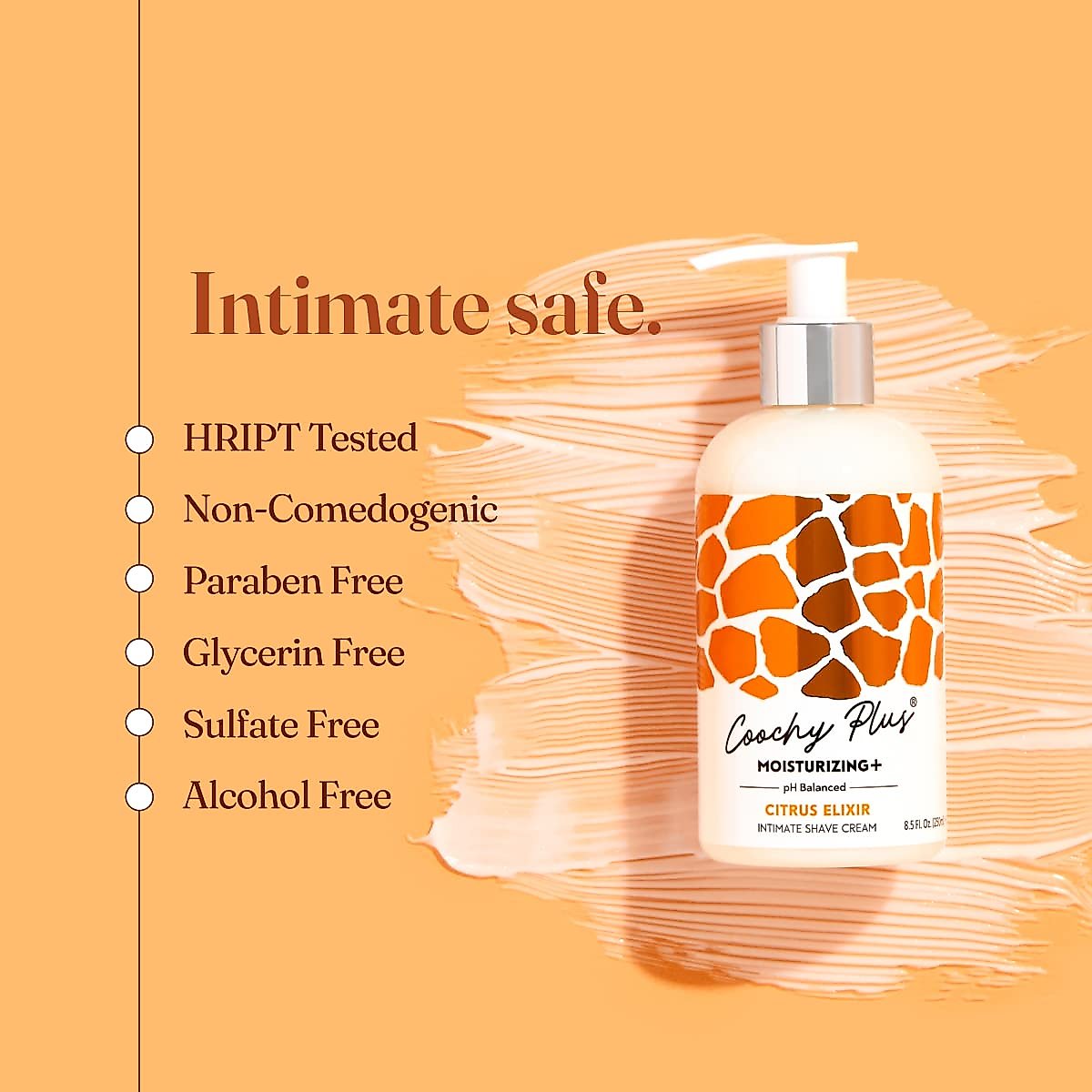 Coochy Plus Intimate Shaving Cream MOISTURIZING Plus CITRUS ELIXIR For Pubic, Bikini Line, Armpit - Rash-Free With Patent-Pending Formula–Prevents Razor Burns & Bumps, In-Grown Hairs, Itchiness 3 Pack