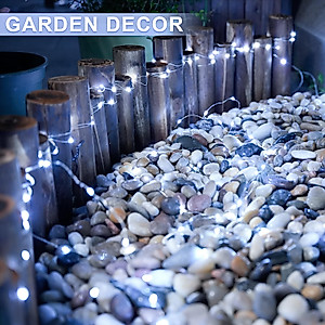 JMEXSUSS 2 Pack White Fairy Lights Battery Operated, Total 200 LED 66ft Twinkle Lights with Remote, 8 Mode White Christmas String Lights for Bedroom Ceiling Centerpiece Tree Indoor Decor