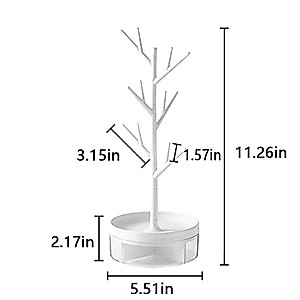 NA Creative Jewelry Rack Jewelry Necklace Display Rack Earring Storage Box Ornaments Storage Rack (white)