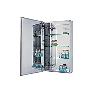 Pegasus SP4580 26-Inch by 15-Inch Surface or Recessed Mount Beveled Mirror Medicine Cabinet, Clear