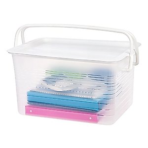 Large Stacking Basketwith Handles, Clear