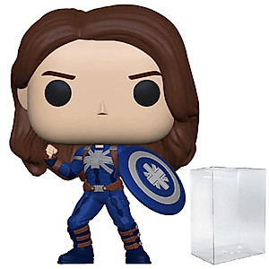 POP Marvel: What If? - Captain Carter Stealth Suit Funko Pop! Vinyl Figure (Bundled with Compatible Pop Box Protector Case), Multicolored, 3.75 inches