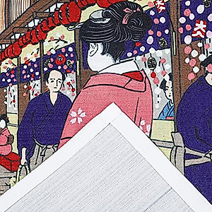 Moslovstar Japanese Noren Door Curtain Ukiyo-e Senso-ji Asakusa Tokyo Doorway Curtain Bistro Kitchen Restaurant Decor, 33.5" W x 59.1" L