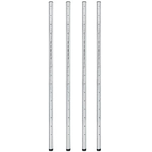 Regal Altair Set of 4 Wire Shelving Posts | Customize Poles Height: 8", 14", 27", 34", 54", 64", 74", 86", 96" and Material: Chrome, Black Epoxy, Green Epoxy, Stainless Steel