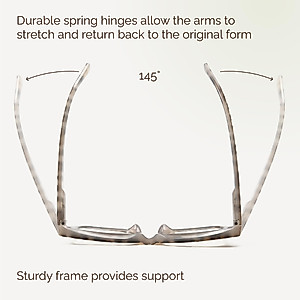 miyya Oprah Style Reading Glasses for Women, Cheaters Eyeglasses, Oversized Blue Light Readers, Fashion Eye Glasses