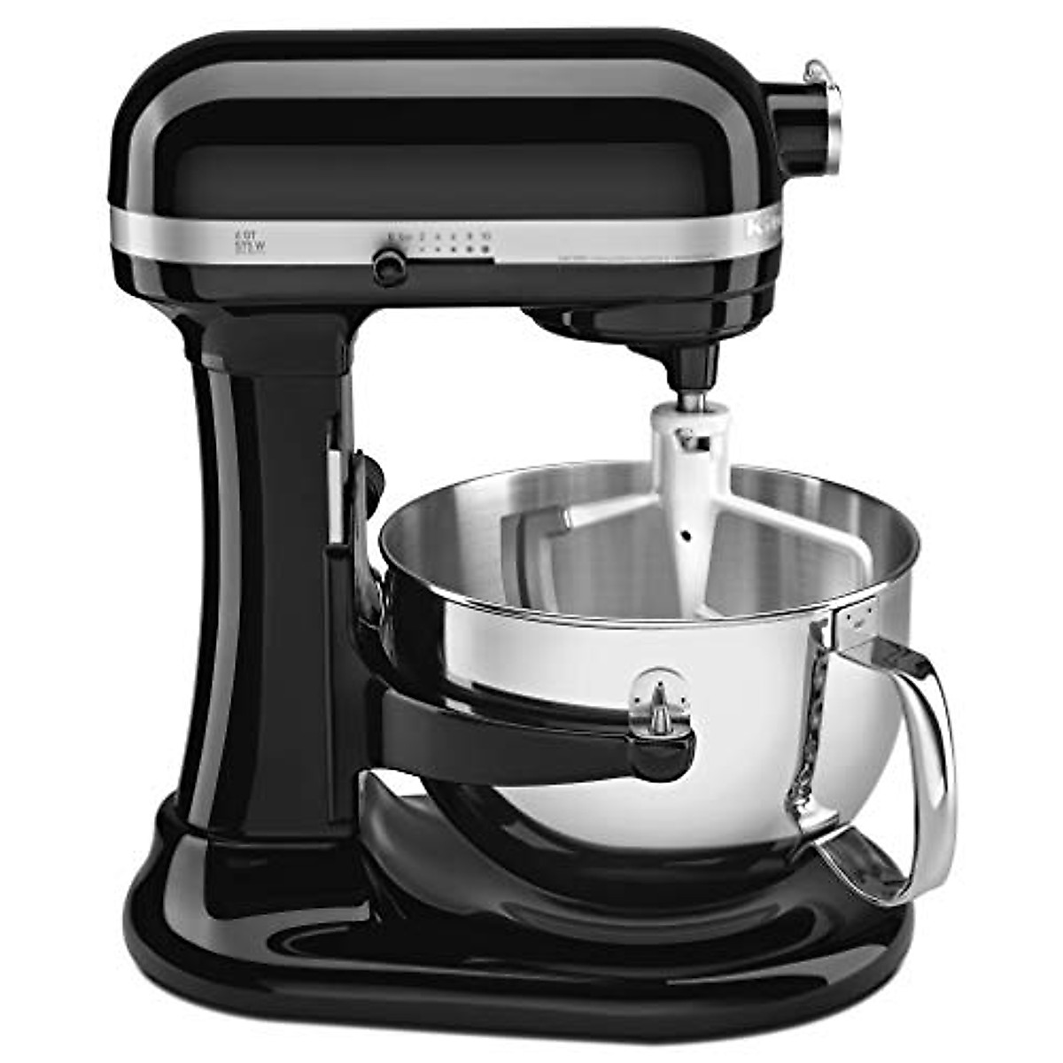 KitchenAid KP26M1XOB 6 Qt. Professional 600 Series Bowl-Lift Stand Mixer - Onyx Black & Fresh Prep Slicer/Shredder Attachment, White