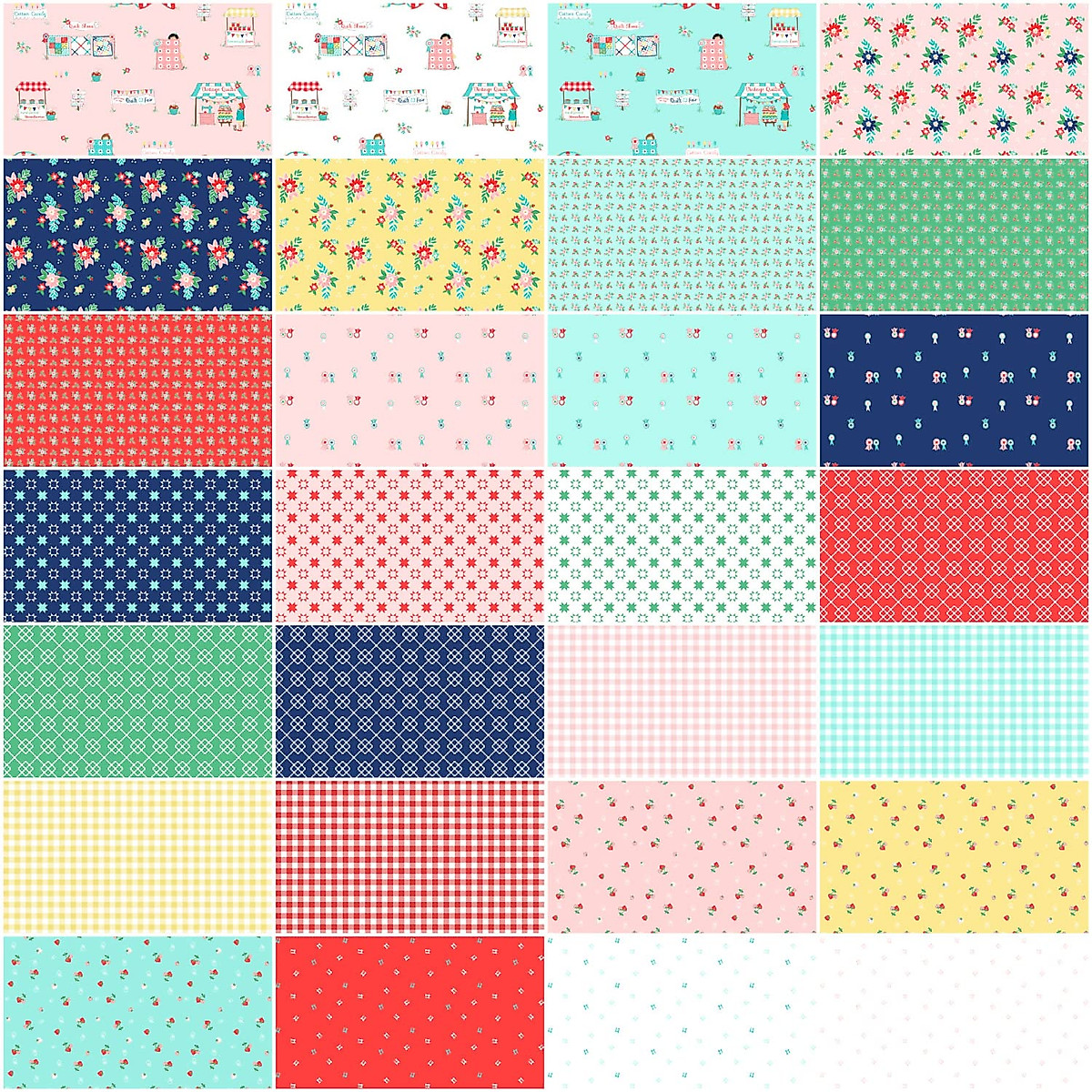 Riley Blake Designs Riley Blake Quilt Fair Fat Quarter Bundles 28Pcs, Multi