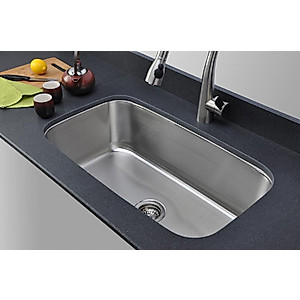 Wells CMU3118-10-1 Craftsmen Series Stainless Steel Kitchen Sink Package, 31", Brushed Matte Finish