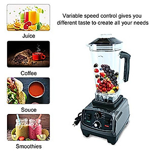 Homend 1400 Watt Commercial Blender, Professional Kitchen Juicer Blenders for Drinks and Smoothies with 67oz BPA-Free Pitcher,Commercial Heavy Duty Blender Food Processor Combo for Soups,Nuts & Batter