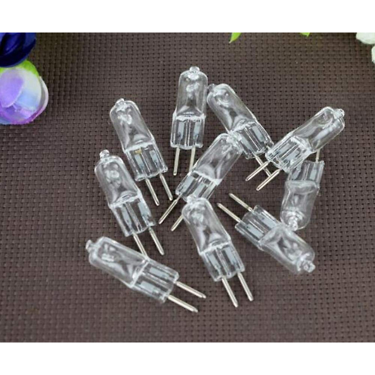 35W Halogen Bulbs G5.3 35 Watt G5.3 12V 35W Halogen Bulbs JC Bi-Pin Base Light 35 Watt 12 Volt Halogen Lamp for Home Lighting,Clear Glass Lens,Warm White 2700K,10 Pack