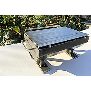 Hibachi Grill Metal Portable Fire Pit, Outdoor Fire Pit, Backyard Fire Pit Bowl, Stainless Steel Charcoal Grill Kebab BBQ Portable Grill