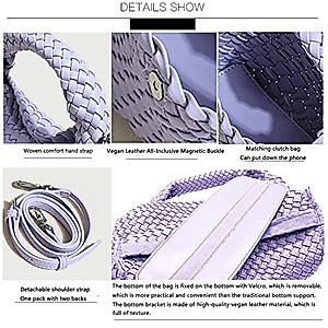 Small Hand Woven Handbags for Women Shoulder Crossbody Bag Girls Purses Cassual Top Handle Bags Hobo Curved Tote Phone Bag (Golden)