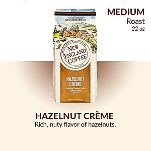 New England Coffee Hazelnut Crème Medium Roast Ground Coffee 22 oz. Bag