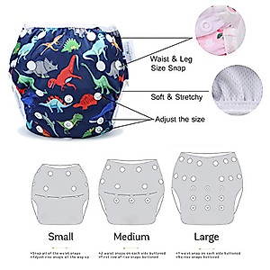 storeofbaby Water Diapers Reusable for Baby Boys Soft Dinosaur Swim Underwear
