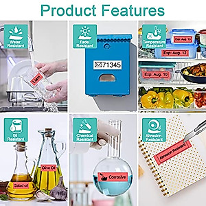 NineLeaf 8 Pack Compatible for Brother P-Touch TZe-441 TZ-441 TZe441 TZ441 Black on Red Label Tape 18mm 0.7 3/4'' Laminated TZe TZ Tape for Ptouch PT-7600 PT-9200DX PT-9200PC PT-9400 Label Maker