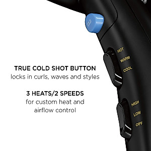INFINITIPRO BY CONAIR 1875 Watt Salon Hair Dryer for Coarse, Thick, Wavy, Curly, and Frizzy Hair