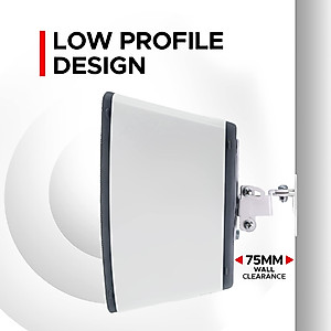 Play 3 Wall Mount White, Compatible with Sonos Play:3, Adjustable Swivel & Tilt Mechanism, Mounting Bracket includes All Fixings