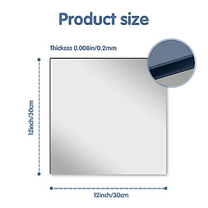 12 Pcs Acrylic Flexible Mirror Sheets, 12 x 12 in Mirror Tiles Self Adhesive Square Cuttable Mirror Wall Stickers Non Glass Acrylic Safety Reflective Mirror for DIY Craft Home Wall Decoration