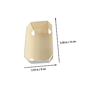 Cabilock 10pcs Wooden Toast Box Toaster Oven Pan Disposable Baking Pan Donut Mold Paper Bread Pan Baking Dishes for Oven Wood Loaf Pan Practical Toast Trays Non-stick Toast Plates Rectangle