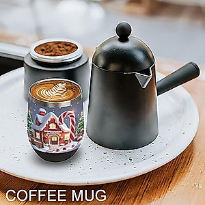 OPTKSNCU 304 Stainless Steel Insulated Cup with Lid, Candy House Print Durable, And Easy to Clean – Ideal for Home, Office, And Gift Giving