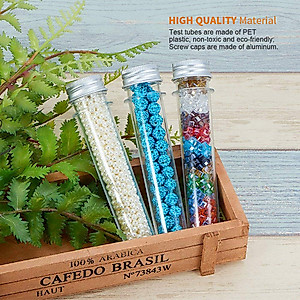 Test Tubes, YGDZ 25pcs Clear Plastic Test Tubes with Caps, 25x140mm(40ml), Large Tubes for Birthday Goodie Bags, Bath Salt, Halloween Party Decoration, Candy Storage Containers