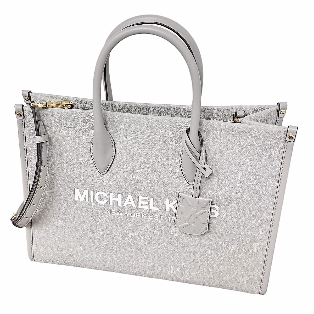 Michael Kors Mirella Medium Tote Bag (Pearl Grey Multi)