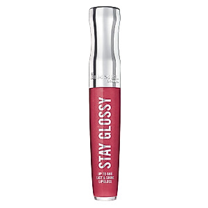 Rimmel Stay Glossy Lip Gloss - Non-Sticky and Lightweight Formula for Lip Color and Shine - 500 Rulebreaker, .18oz