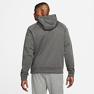 Nike Men's Therma Hooded Fitness Pullover, Charcoal Heathr/Dark Smoke Grey/Black