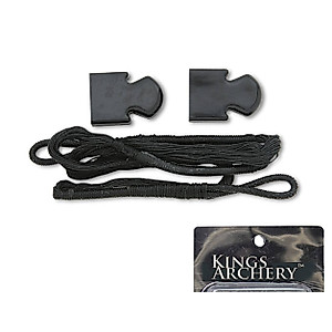 KingsArchery Self-Cocking Crossbow Bundle with Adjustable Sights, Spare Crossbow String and Caps, 27 Aluminim Arrow Bolt Set