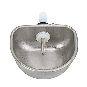 10PCS Stainless Steel Rabbit Water Dispenser Rabbit Water Feeder with Bowl Automatic Rabbit Drinker Removable Hanging Pet Cage Water Bowls Rabbit Drinking Equipment