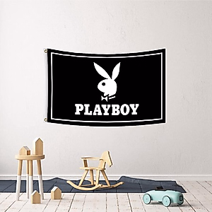 Playboy Banner Flag 3x5Feet Funny Flag with 2 Brass Grommets For College Dorm Room Man Cave