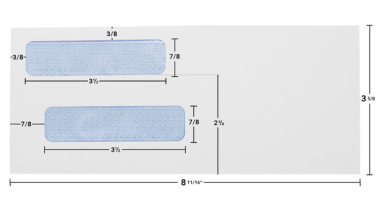 Office Deed Double Window Self-Seal Check Envelopes