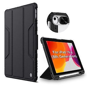 Nillkin Camera Protection iPad Case for iPad 8th & 7th Gen (10.2" Display - 2020 & 2019 Version) (Black)