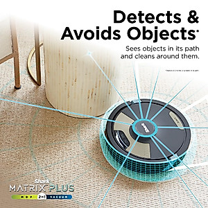 Shark AV2610WA AI Ultra 2in1 Robot Vacuum & Mop with Sonic Mopping, Matrix Clean, Home Mapping, HEPA Bagless Self Empty Base, CleanEdge Technology, for Pet Hair, Wifi, Works with Alexa, Black/Gold