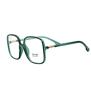 Shiratori Woman's New Retro Blue Light Blocking Glasses Oversized Nerd Eyeglasses Frame Anti Blue Ray Computer Game Glasses Green