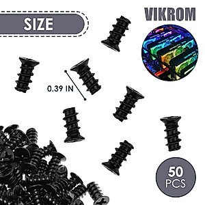 50Pcs Computer Case Fan Screws M5x10mm PC Fan Mounting Screws - CPU Radiator Fan Screws Case Cooling Cooler PC Fan Mount Screws - Black Self Tapping Screws
