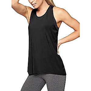 Mippo Womens Workout Tops Yoga Tops Gym Tennis Shirts Athletic Wear Womens Activewear Tops Athletic Clothing Long Workout Racerback Tank Tops for Women Black S